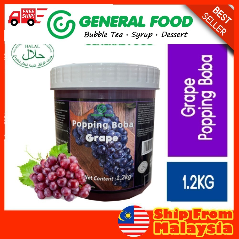 HALAL Grape Popping Boba - 1.2KG | 葡萄 爆爆珠 | Boba Meletup | Pearl Bobo ...