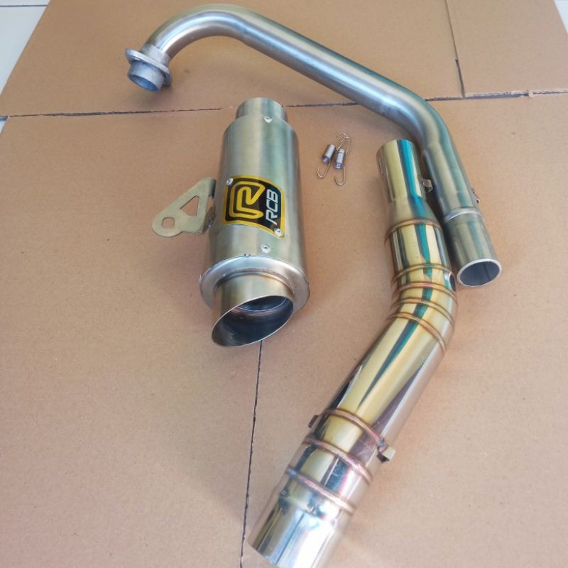 Rcb racing exhaust for satria fu jupiter mx vixion tiger scorpio verza ...