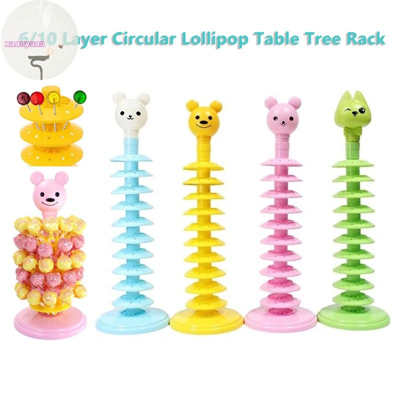 XUAN 6/10 Layer Lollipop Display Stand Cake Pops Holder Tabletop Rack ...