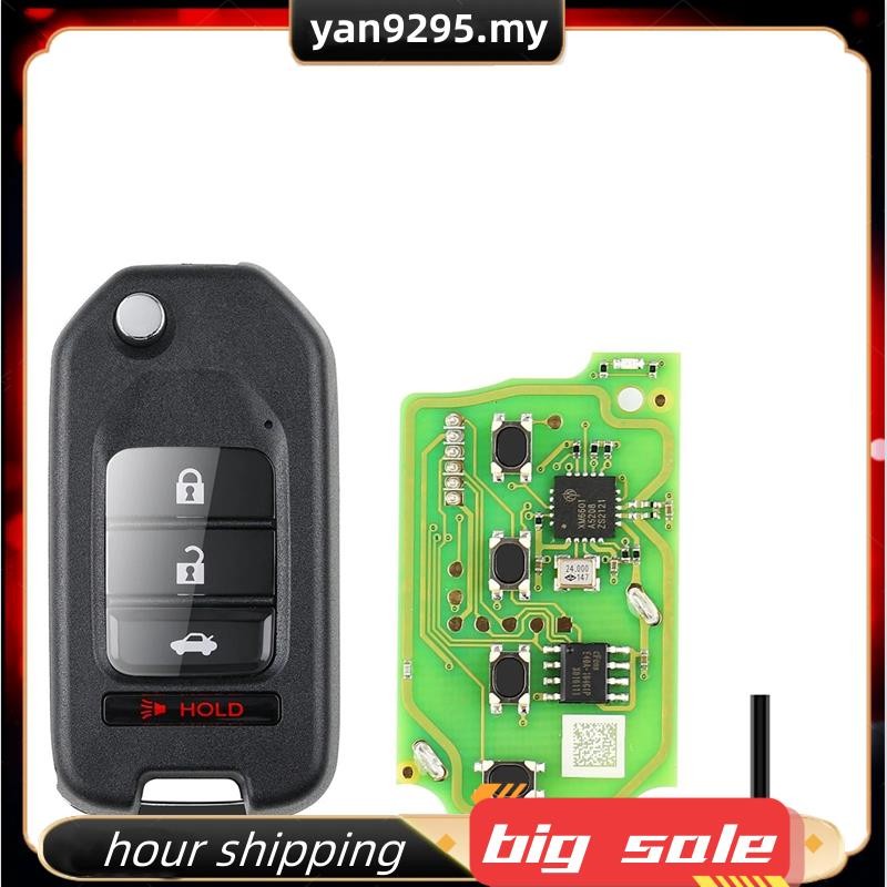 For XKHO01EN Universal Wire Remote Key Fob Flip 3+1 Button for Type for ...