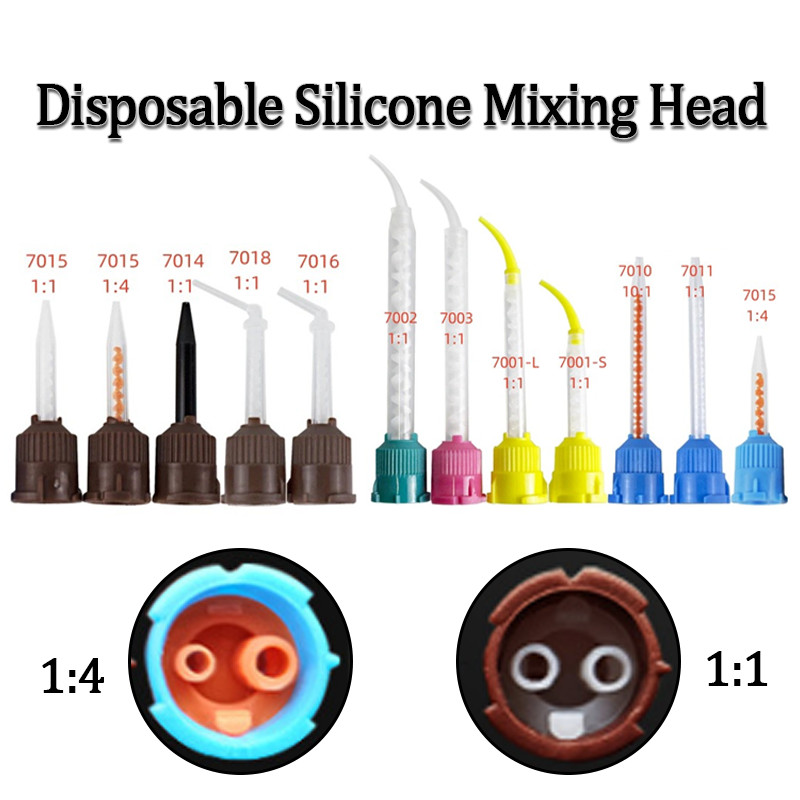 50PCS Dental Impression Mixing Tips Disposable Tube Dentistry Cement ...