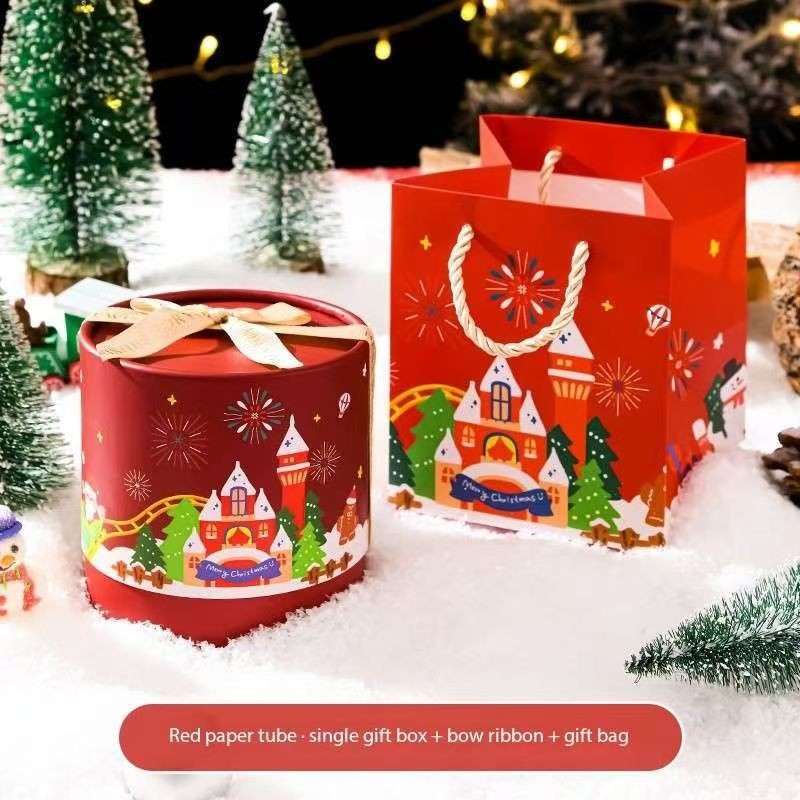 Spot Christmas Apple Box Packaging Box Transparent Cartoon Gift Box ...