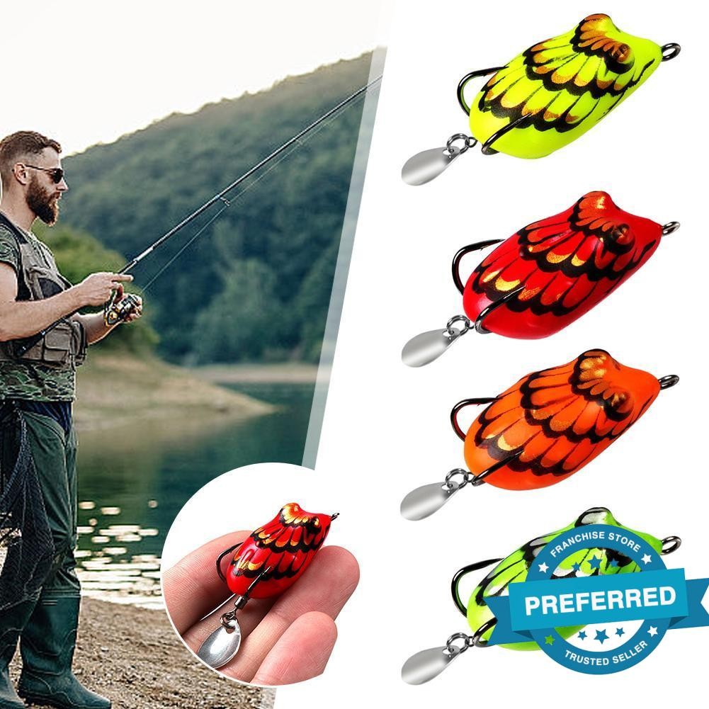 Frog Fishing Lure Casting Soft Spinner Bait Fake Fish Bait Swimbait ...