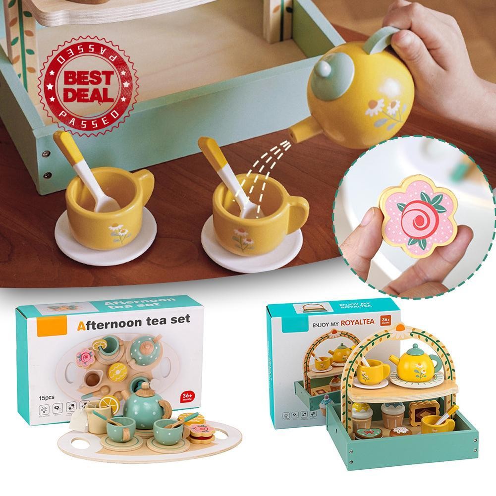 Tea Set Toy Pretend Play Food Learning Role Play Game Education Early ...