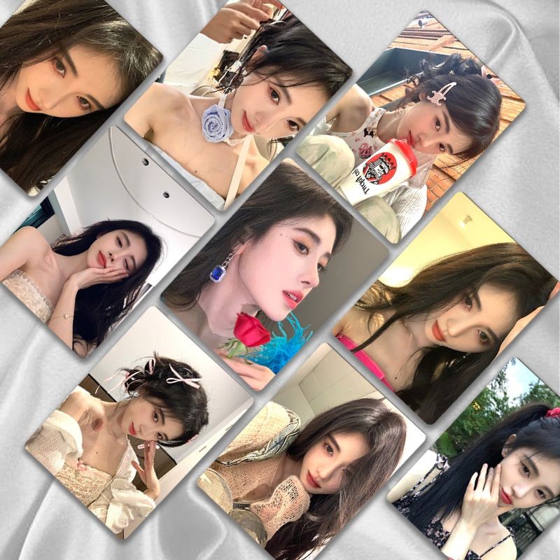 鞠婧祎镭射小卡专辑自印小卡片拍立得LOMO卡明信片周边同款ins风Ju Jingyi Laser Card Album Self Printed Card Shootingxl ...