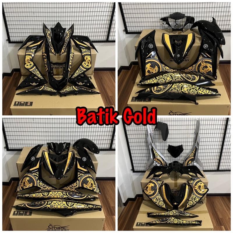 JL Coverset Batik Gold Y15 Y16 LC135 V2 V4 V5 V6 V7 RS150 Batik | Shopee Malaysia