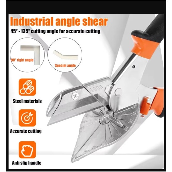 Angle Shear 45-135 Degree Miter Cutter PVC PE Plastic White Casing ...