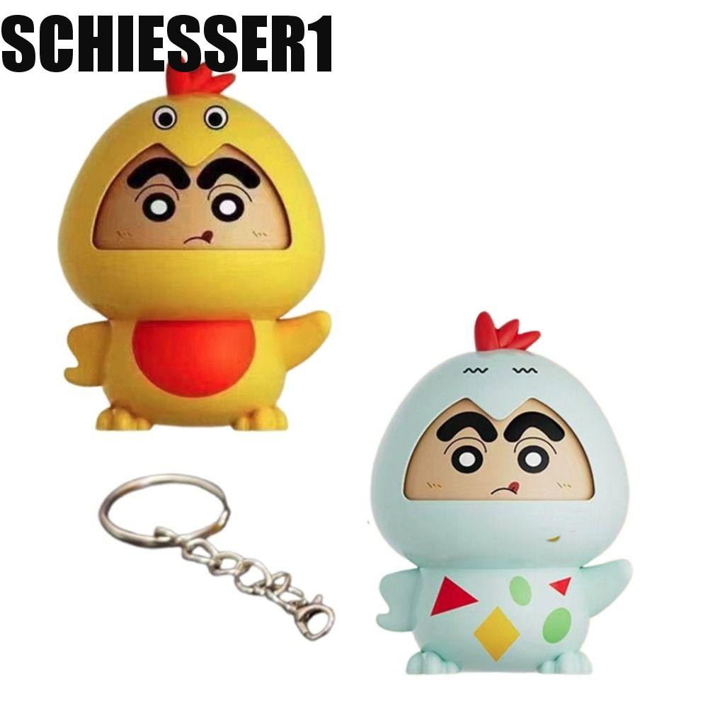 SCHIESSER1 Crayon Shin-chan Face Changing Doll, With Keychain Plastics ...