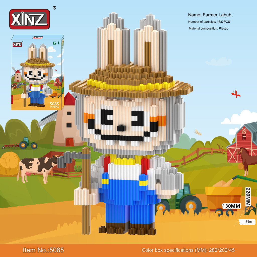 Labubu Brick Block Rabbit Block Fun Collection Brick Block Set Assembly ...