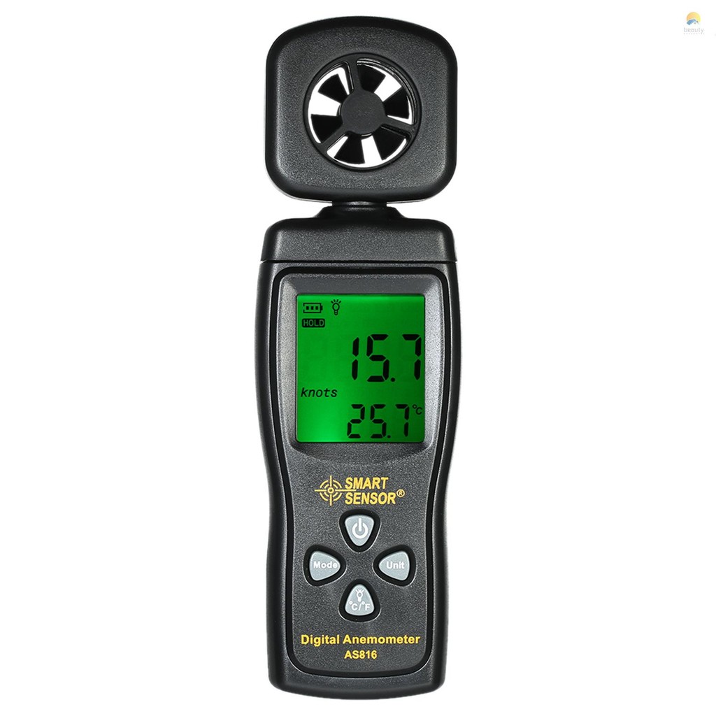 Anemometer SMART SENSOR Mini Anemometer LCD Digital Wind Speed Meter ...