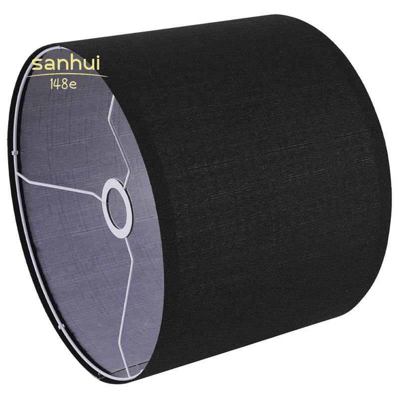 Black Lamp Shade, Drum Lampshade 13In Top X 13In Bottom X 10In High ...