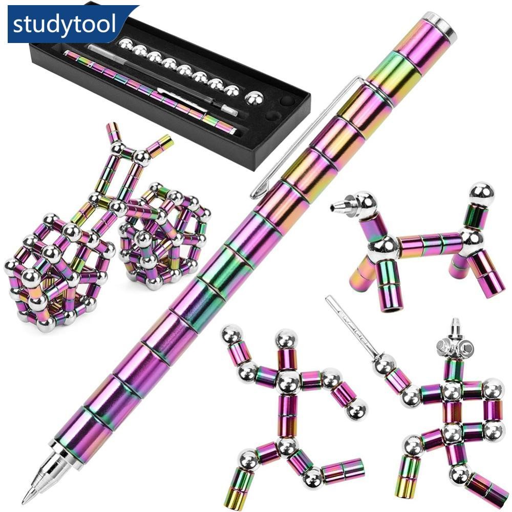 STUDYTOOL Magnetic Fidget Pen Metal Decompression Pen Multifunctional ...
