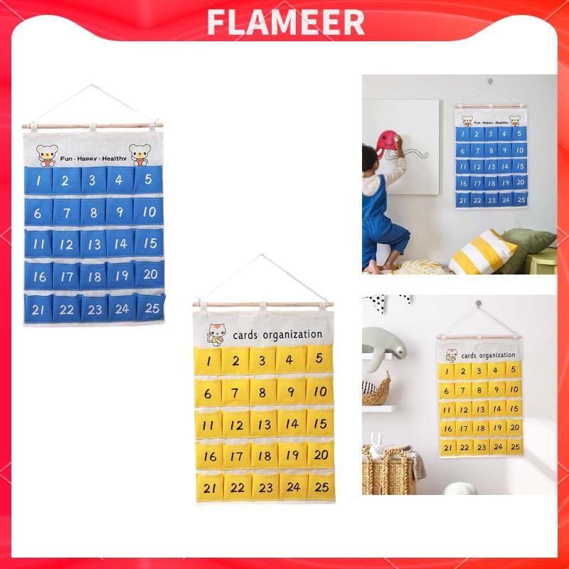 [FlameerMY] Numbered Organizer Wall Door Mount Classroom Pocket Chart ...