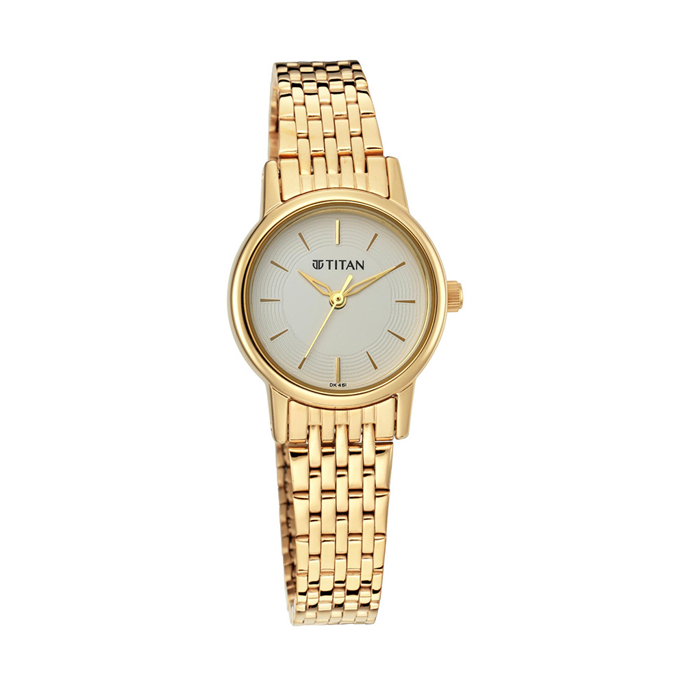 Titan Karishma 2593YM02 White Dial Metal Strap Quartz Women's Watch ...
