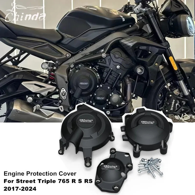Motorcycle Engine Cover Sets For Triumph Street Triple 765 R S RS ...