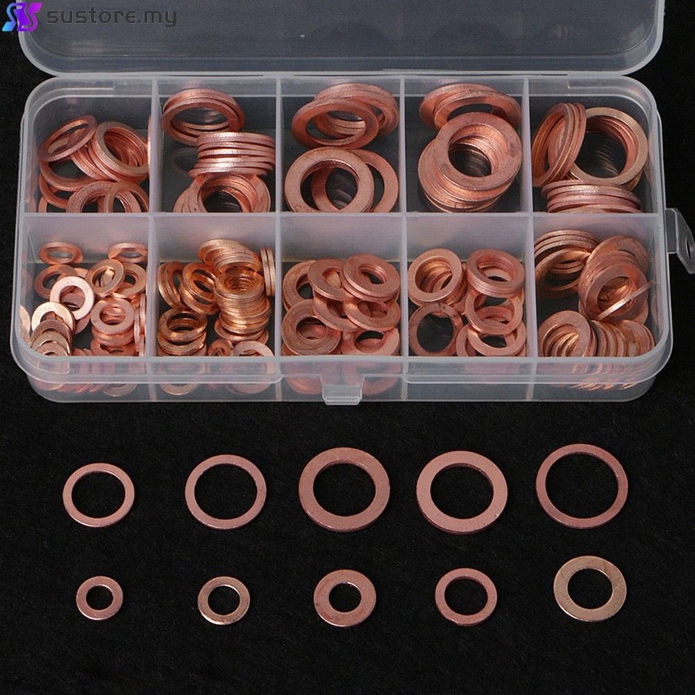 [Super]200pcs Diesel Injector Copper Seal Washer Installation Set for ...