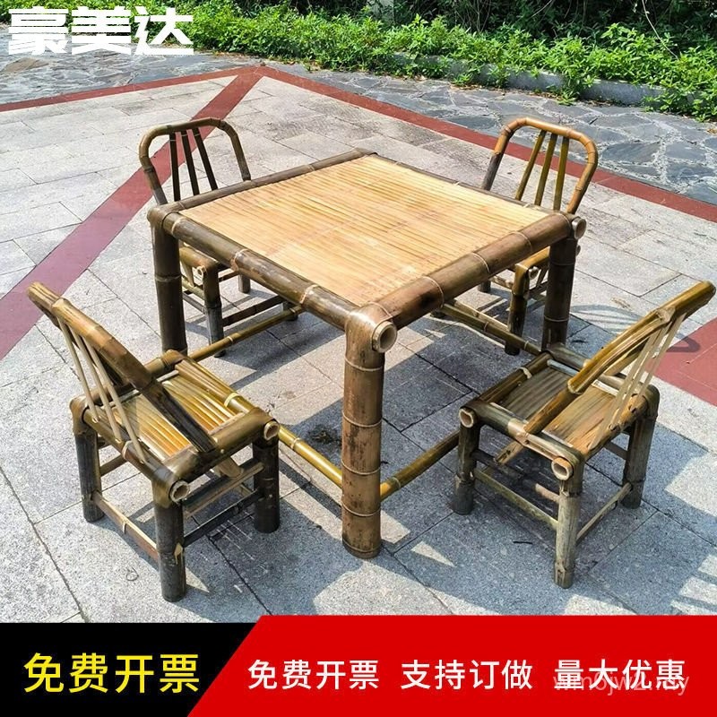 Kombinasi meja dan kerusi buluh buatan tangan batu meja dan kerusi meja ...