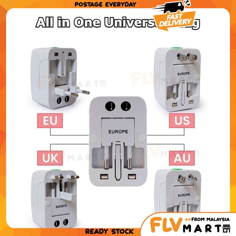 All-in-One Universal Travel Adapter | Worldwide Power Plug Converter ...