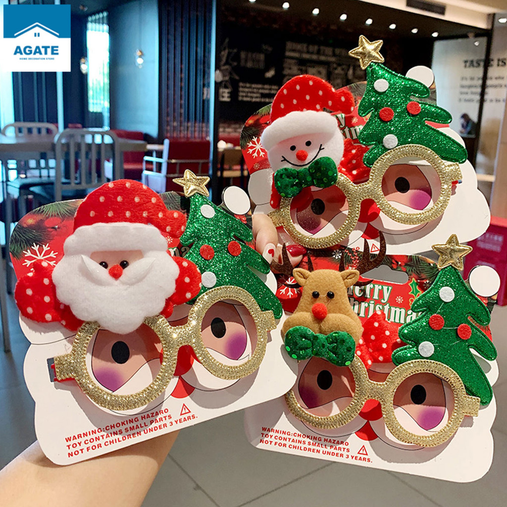 Christmas Glasses Frame Xmas Elk Snowman Eyeglasses Gifts Creative Xmas ...