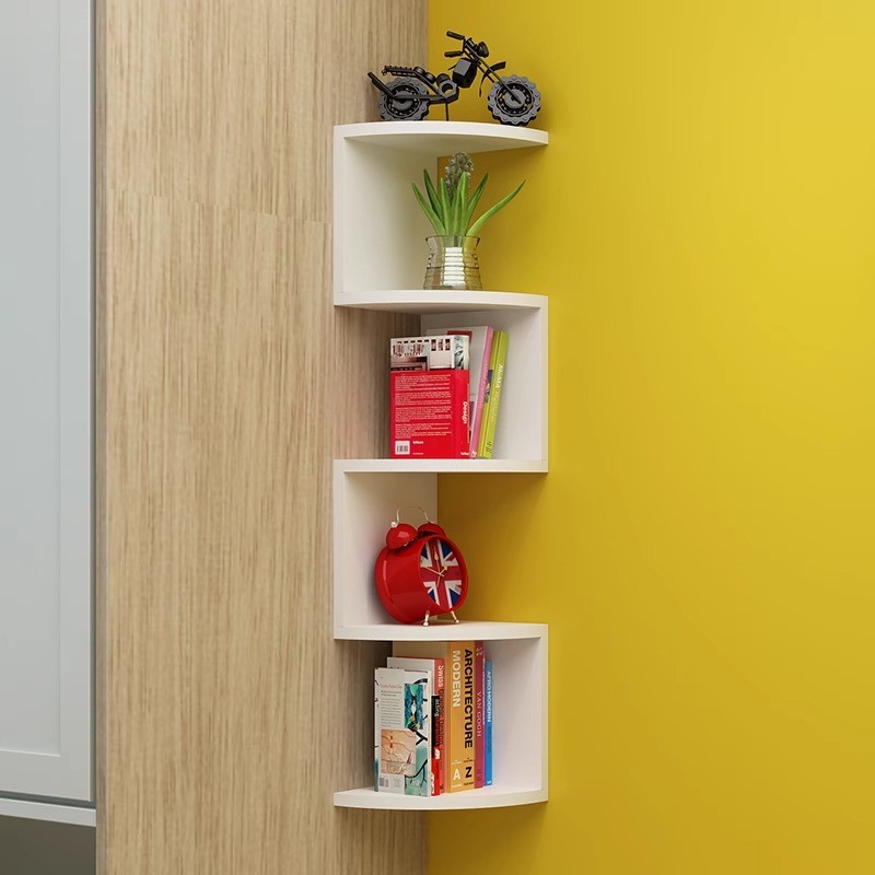 5-Story Shelf Corner Floating Wall Shelf Corner Shelves Multifunctional ...
