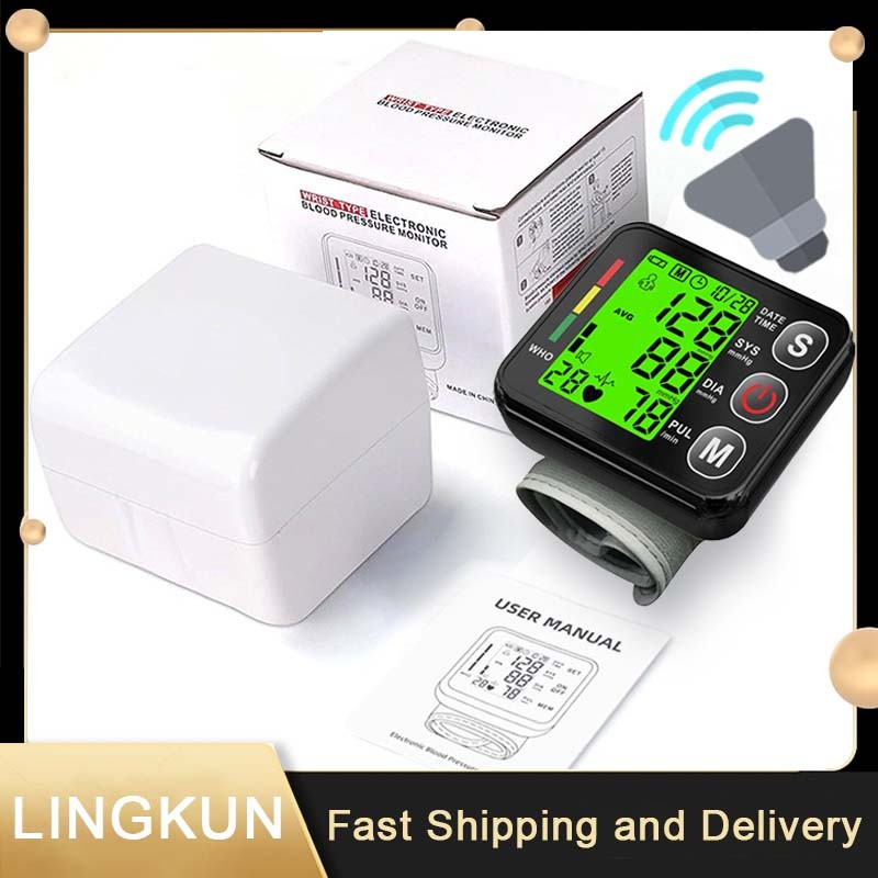 English Voice Wrist Blood Pressure Monitor Tonometer Digital ...