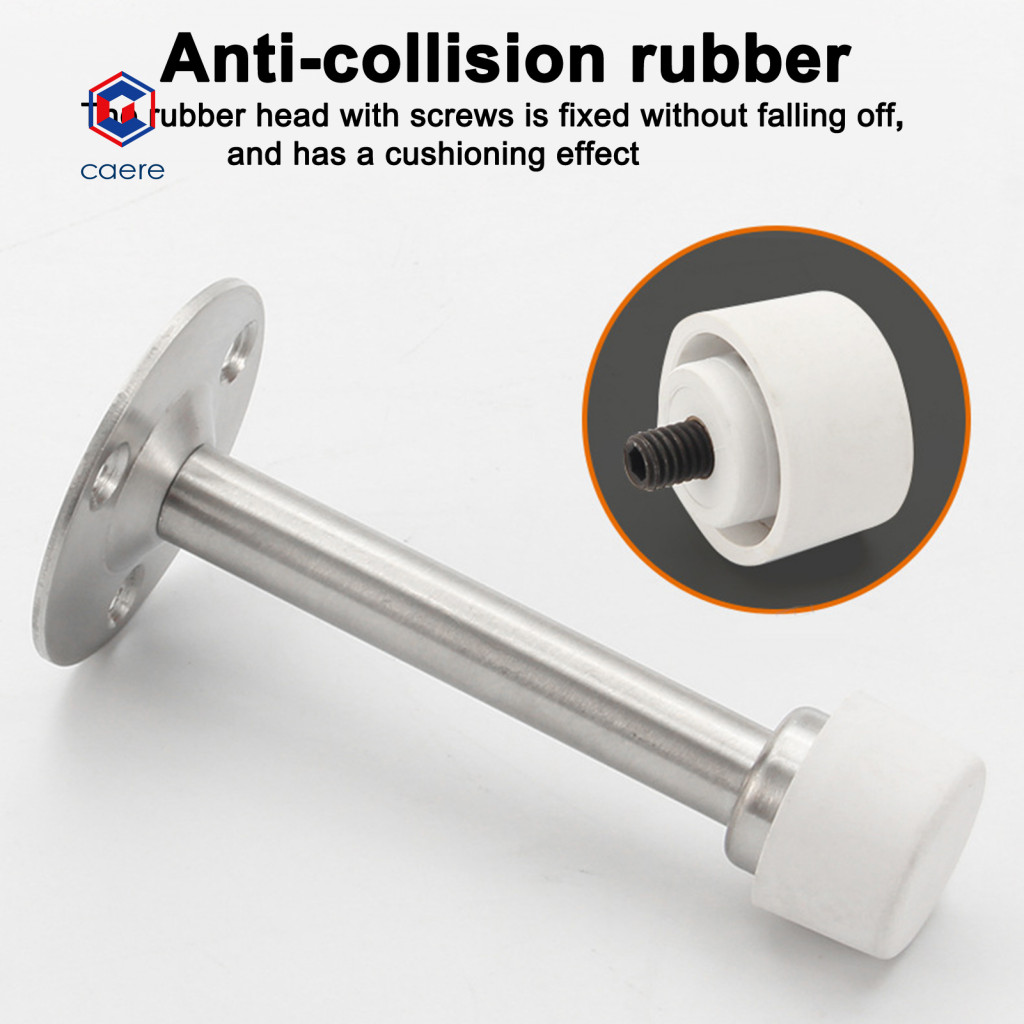 CAE| Wall Mount Door Stopper Spring Door Stopper Stainless Steel Door ...
