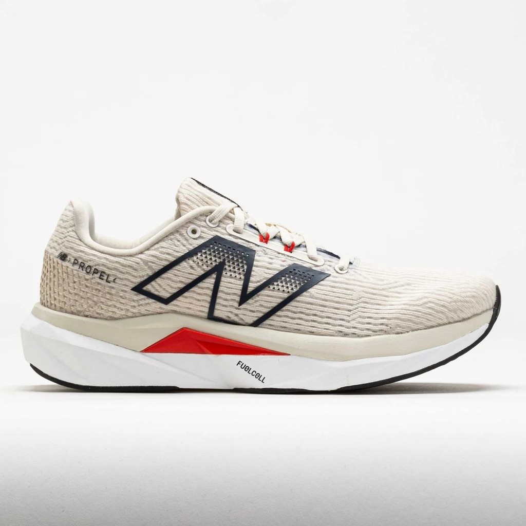 New Balance Fuel Cell Propel V5 | Men's | Linen / NB Navy / Neo Flame ...