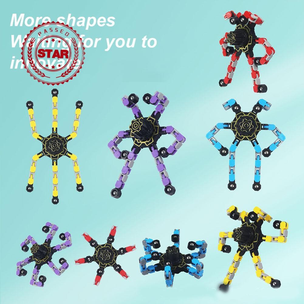 Finger Spinner Spinning Top Fidget Toy Stress Relief Transformable ...