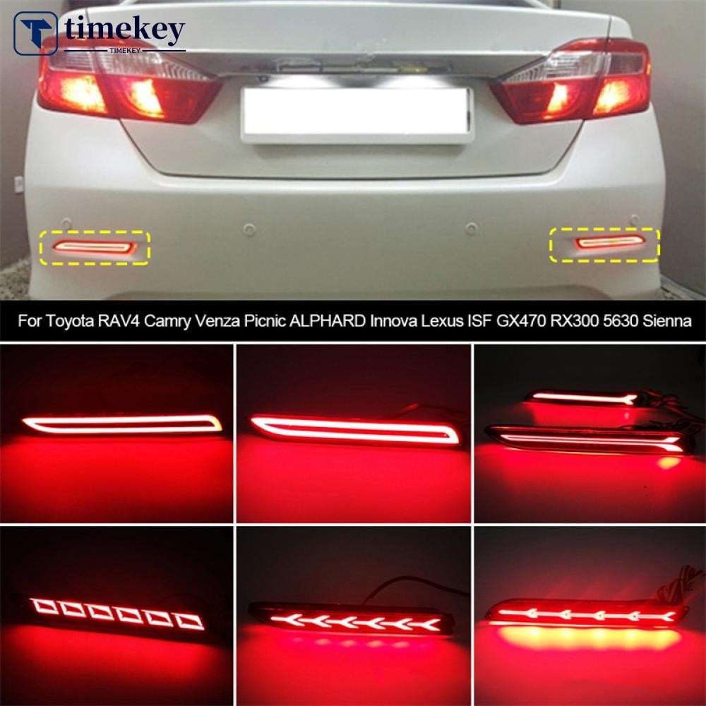 TIMEKEY 2PCS LED Car Rear Bumper Reflector Tail Brake Light For Toyota ...