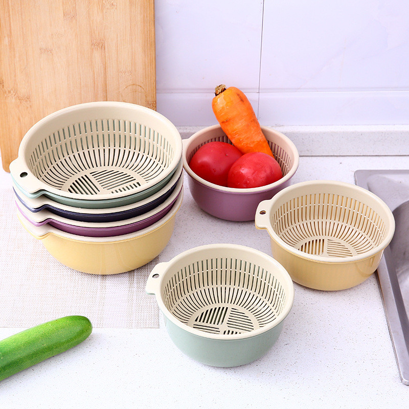 6PCS Set Kitchen Colander Strainer Set Vegetable Washing Baskets ...