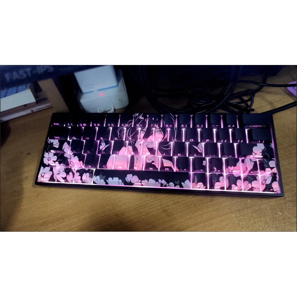 Reze Keycap Cherry Profile PBT Letter Side-engraved Light Transmission ...