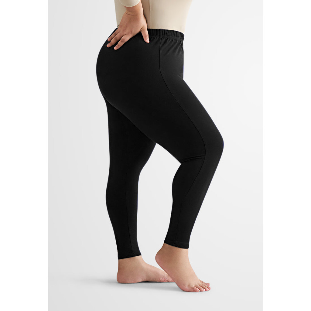 Junnie OUTSTANDINGLY SOFT Basic Leggings - Black | Shopee Malaysia