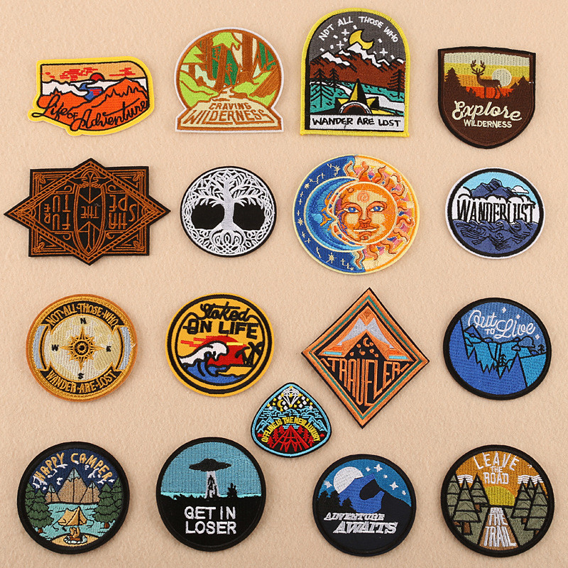 Clothing Accessories Round Patch Embroidered Cloth Stickers | Shopee ...