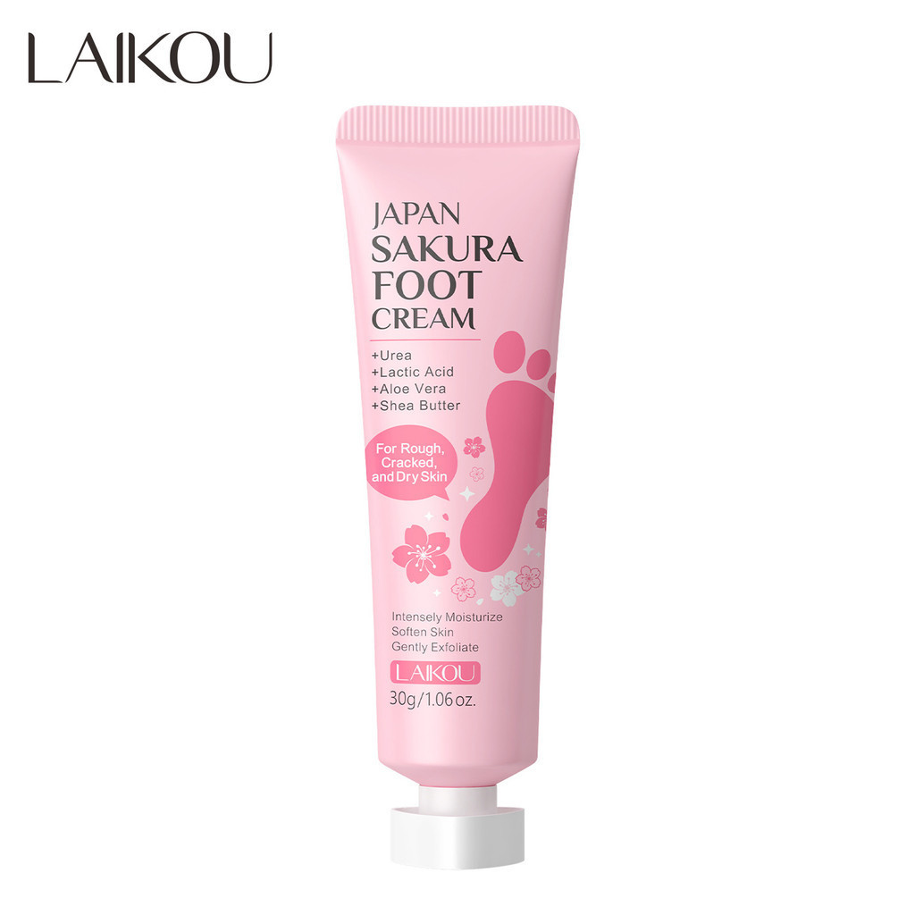 LAIKOU Japan Sakura Foot Cream For Dry Rough Cracked Feet & Heels Deep ...