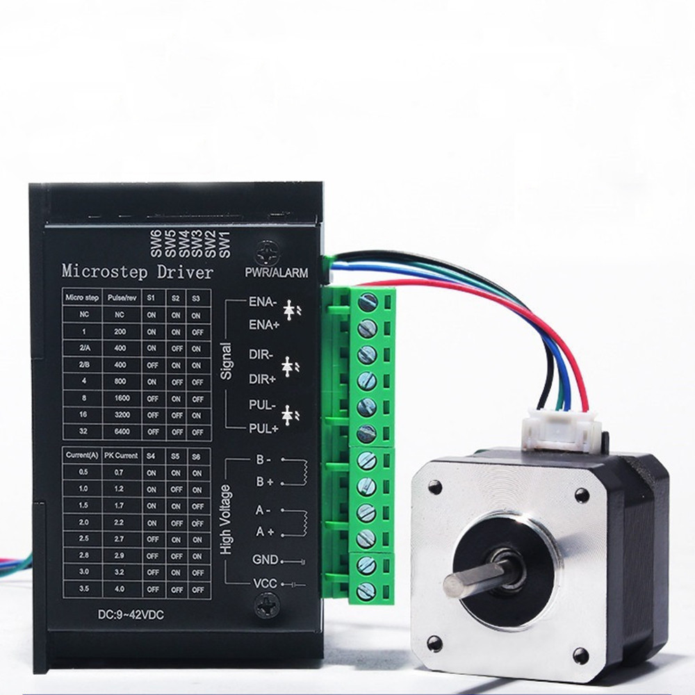 NEMA17 42 Hybrid Stepper Motor 42BYGH34/40/48/60 + DM420/TB6600 Driver ...