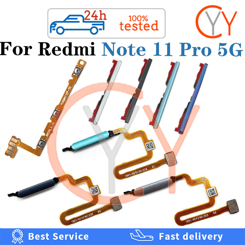 For Redmi Note 11 Pro 5G Back Home Button Fingerprint Scanner Sensor ...