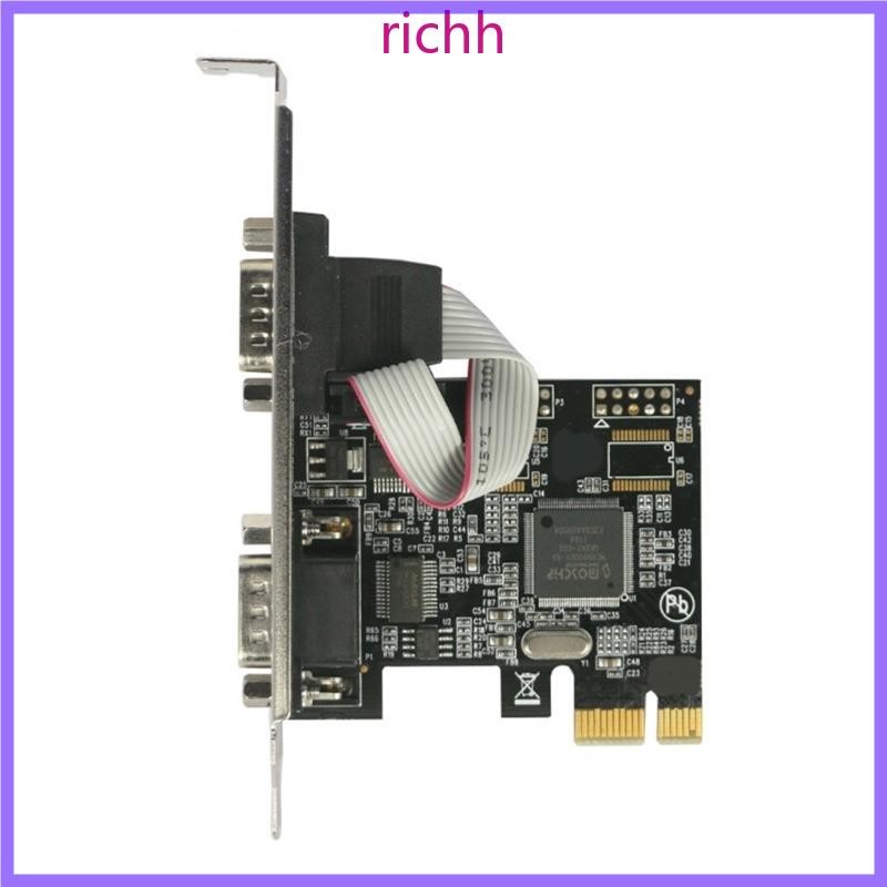 Richh PCIE RS232 2-Port Serial Port Converter Adapter Serial PCIe Card ...