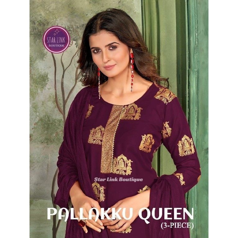 Pallakku Queen 3 Kurti Pants With Dupatta | Shopee Malaysia