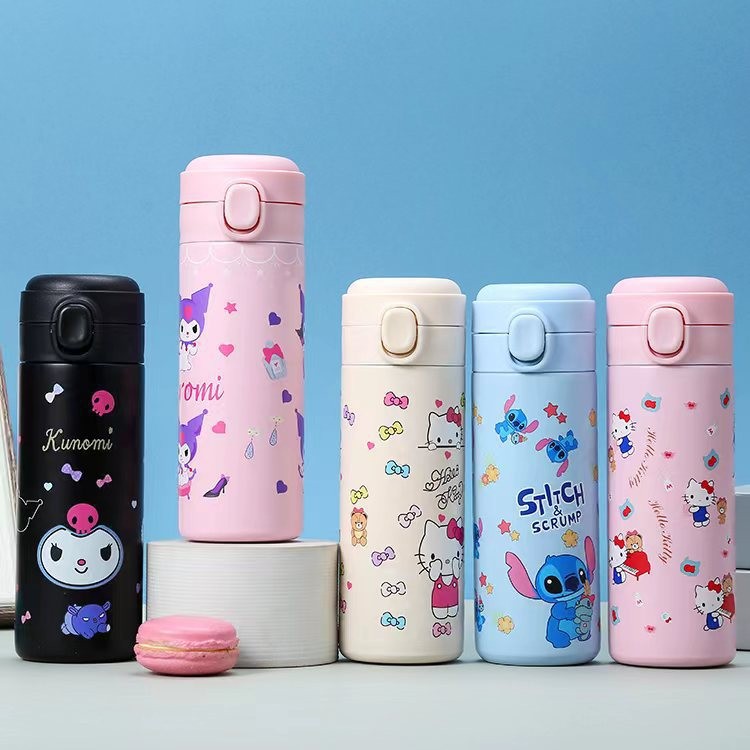 botol air budak sekolah botol air botol air tahan sejuk Corak kartun Jahitan cawan cawan kacang ...