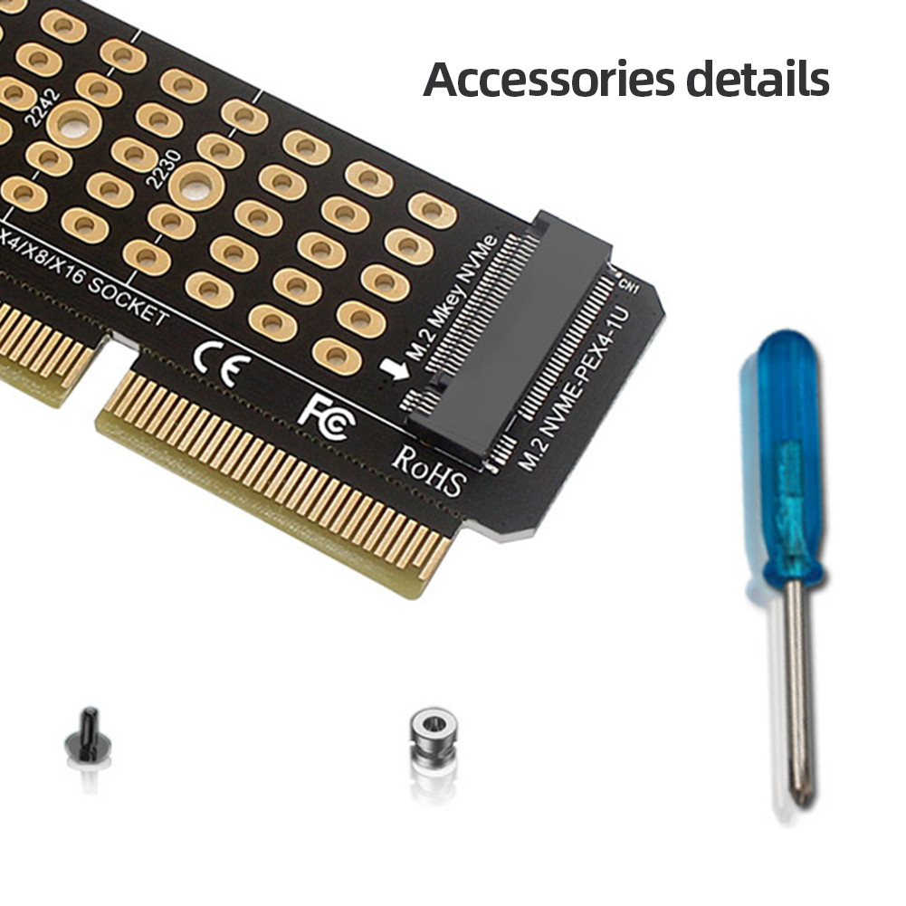 M2 NVME Adapter Card M.2 M-Key Accelerator Card SSD To PCIE4.0 for 2230 ...