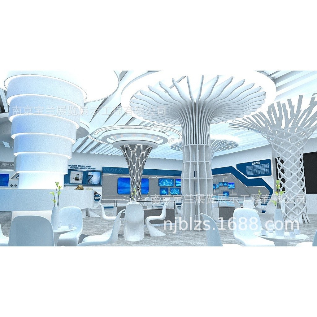 Company Enterprise Science and Technology Exhibition Hall Design 3D ...