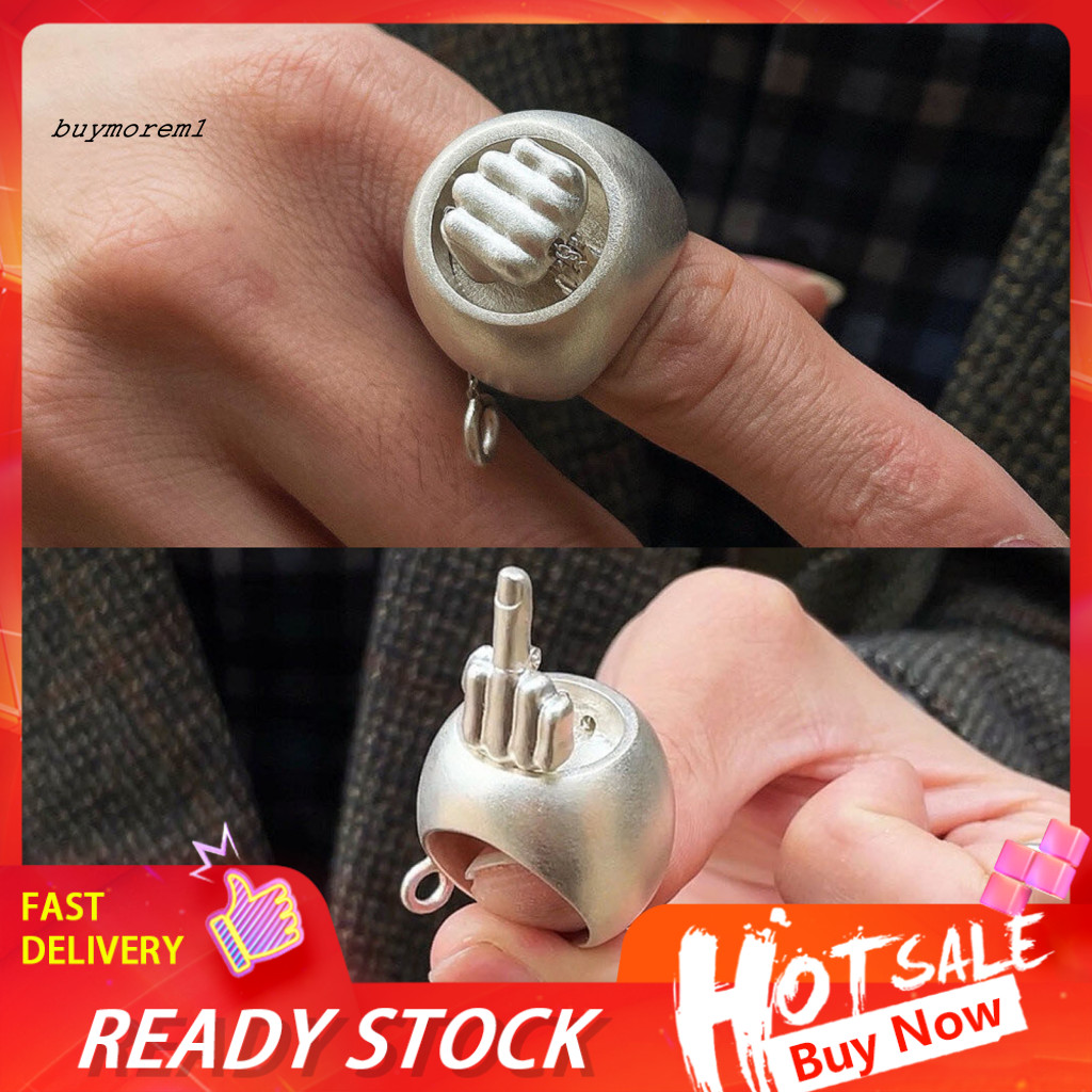 BU Middle Finger Ring Pop Out Middle Finger Ring Retro Middle Finger ...