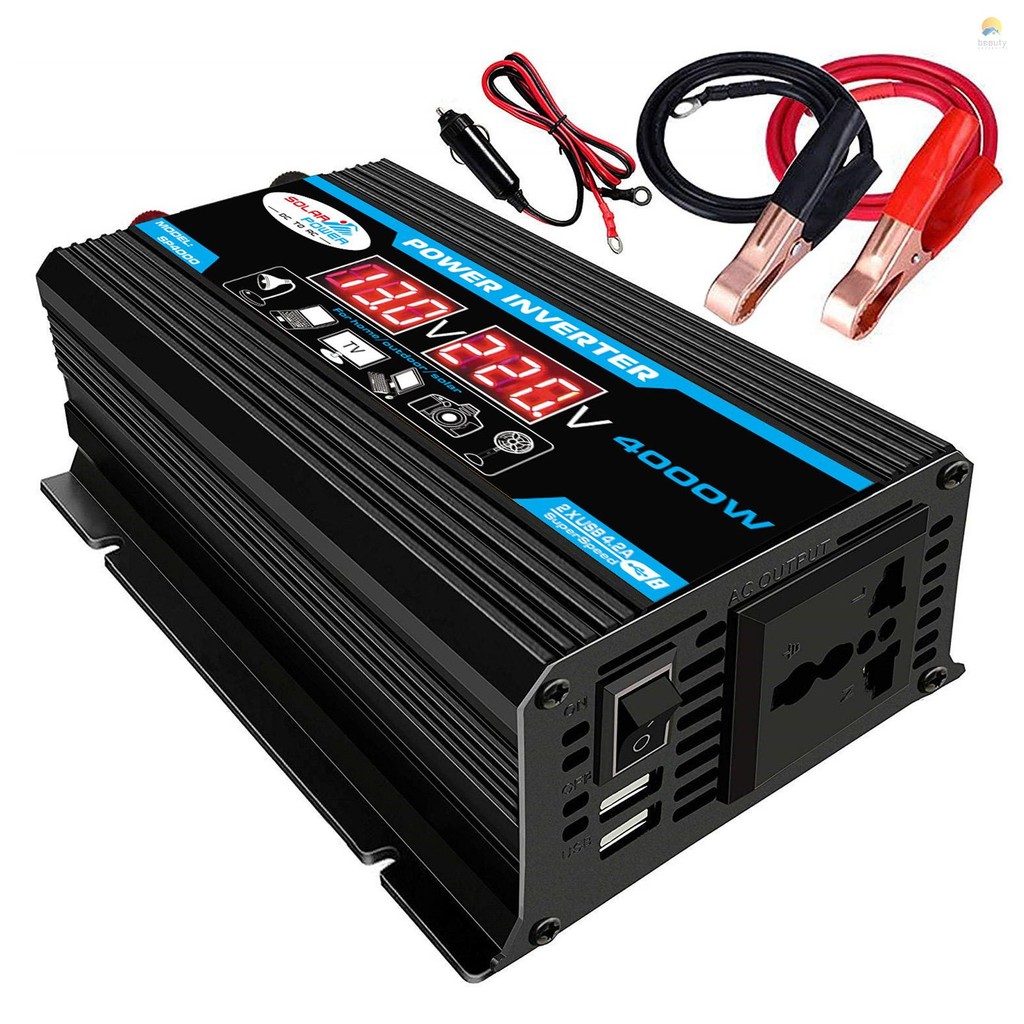 Inverter 300W Car Power Inverter 12V to 220V AC Converter LED Digital ...