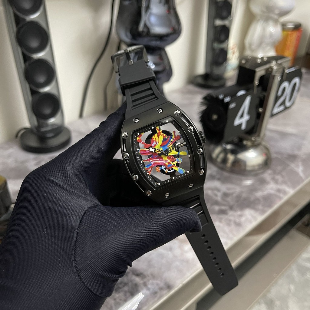 Richard Series Barrel-Shaped Color Watch Trendy Cool Double-Layer ...