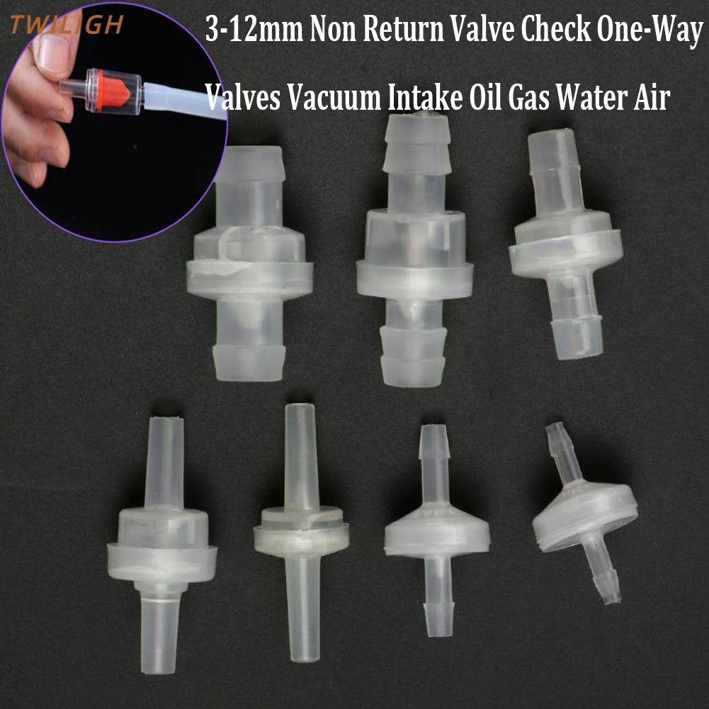 TGH 3mm to 12mm Plastic White Check Valve Way Non-return Valve Oil Gas ...