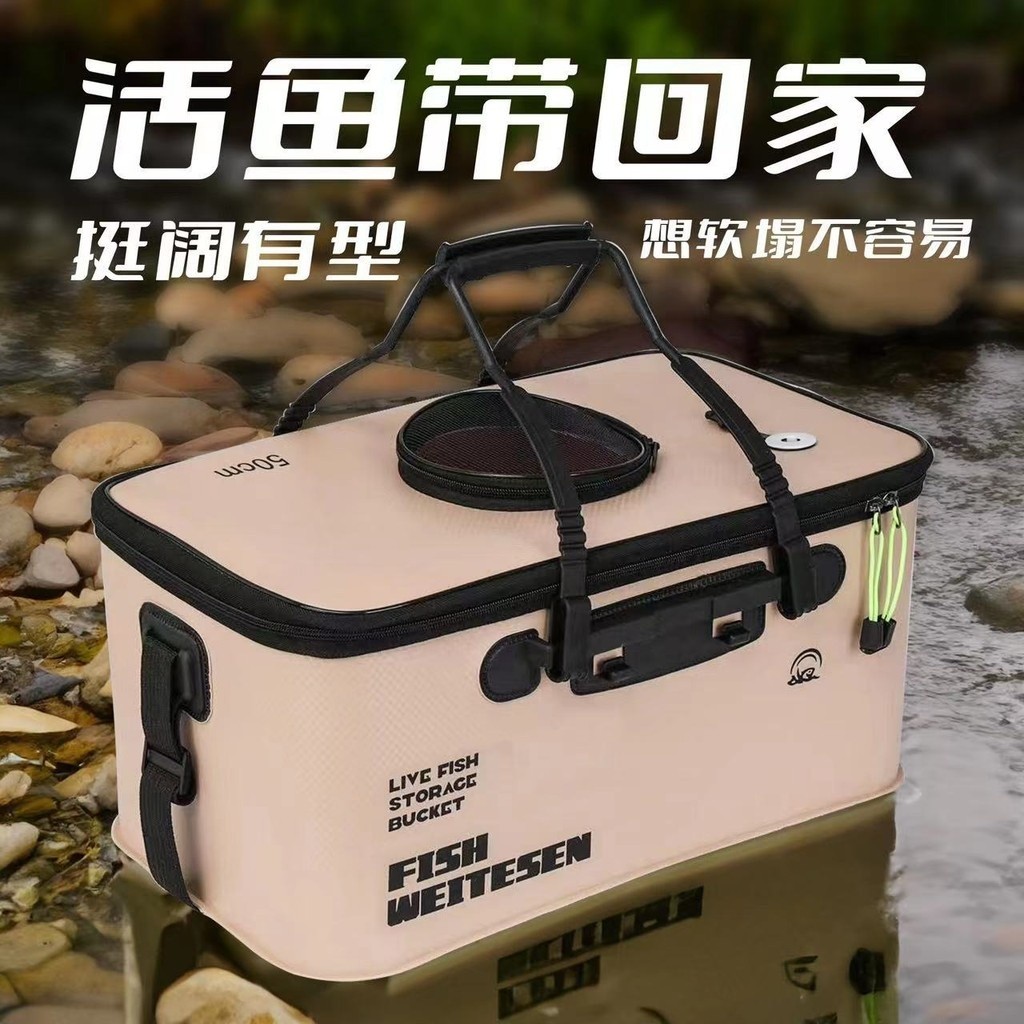 Live Fish Bucket Fishing Box Fish Bucket Fish Bucket eva Folding ...