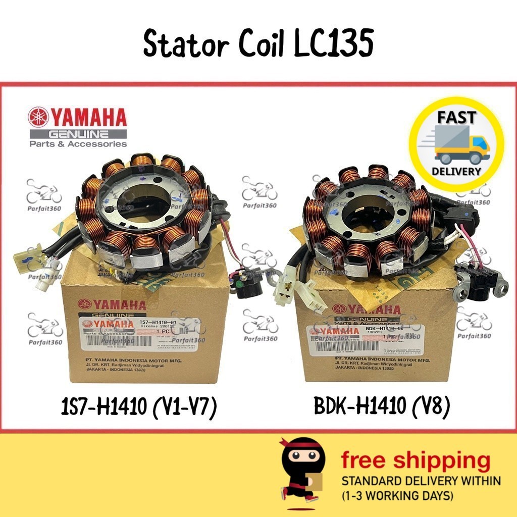 LC135 V1-V8 LC4S LC5S Stator Starter Coil / Fuel Coil / Magnet Coil 100 ...