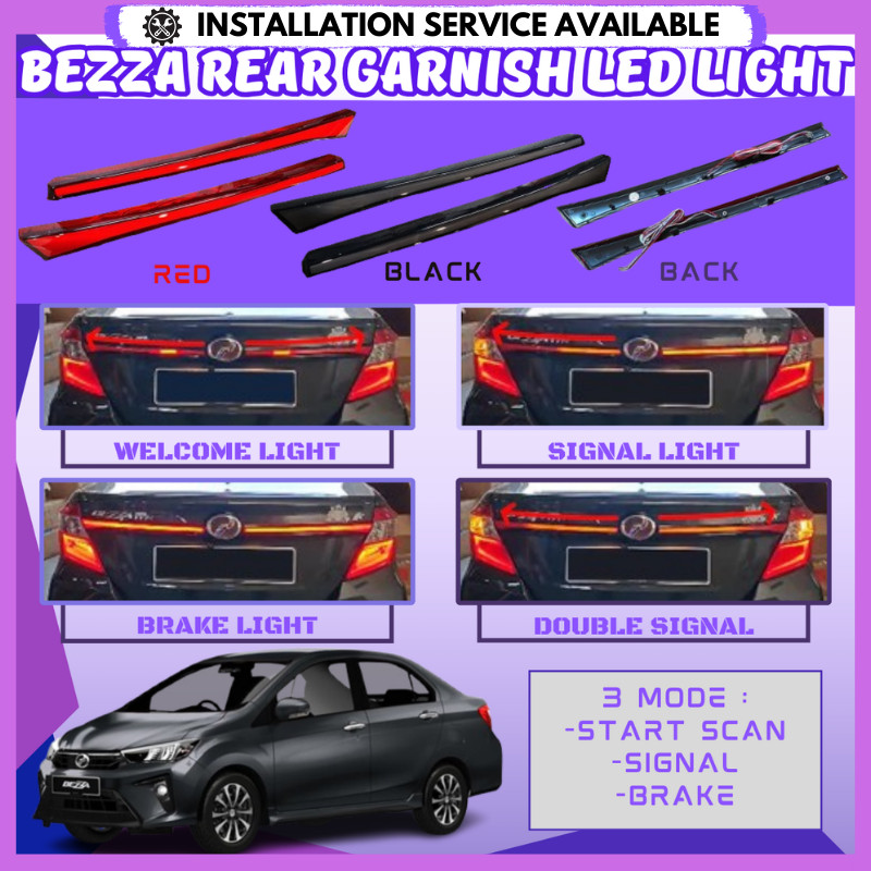 Taillamp Brake Signal Led Perodua Bezza 2020-2024 Rear Garnish Running ...