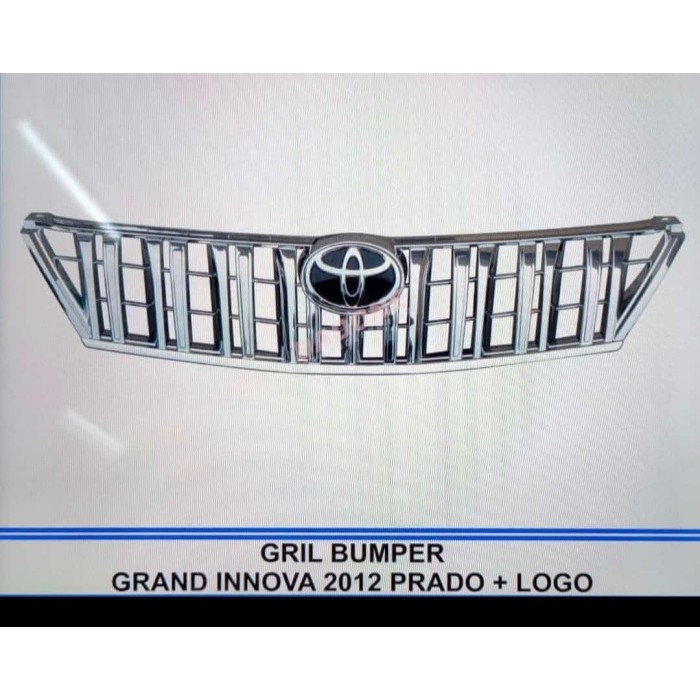 INNOVA CHROME INNOVA FRONT GRILL COVER 2012 2013 PRADO MODEL + LOGO ...