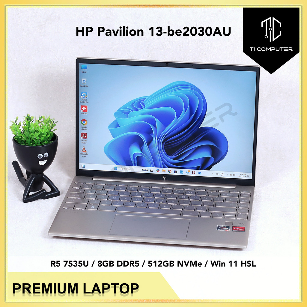HP Pavilion AERO 13-be2030AU Ryzen 5 7535U 8GB DDR5 OB RAM 512GB NVMe ...